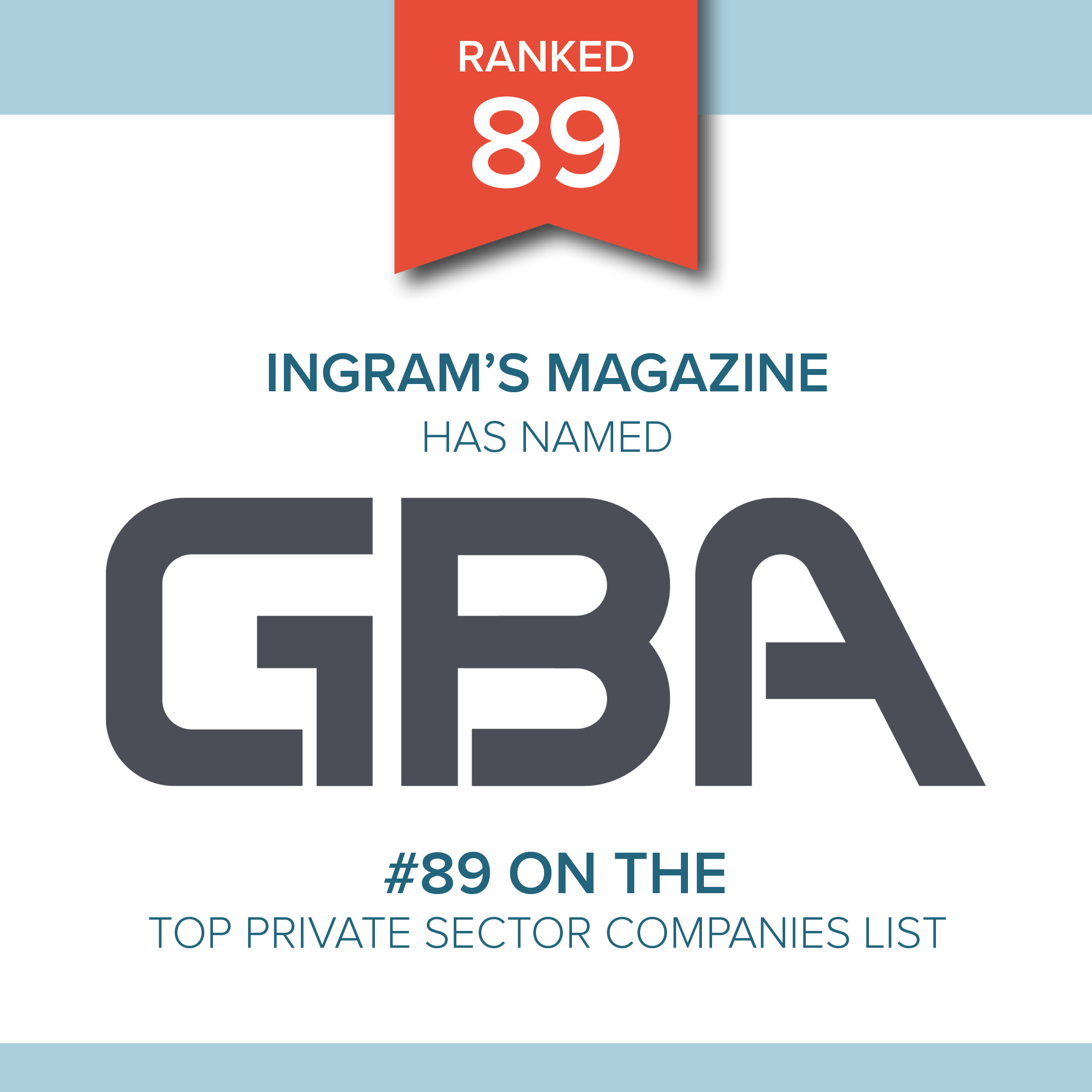 GBA Ranked on Ingram’s List of Top Private Sector Companies | GBA